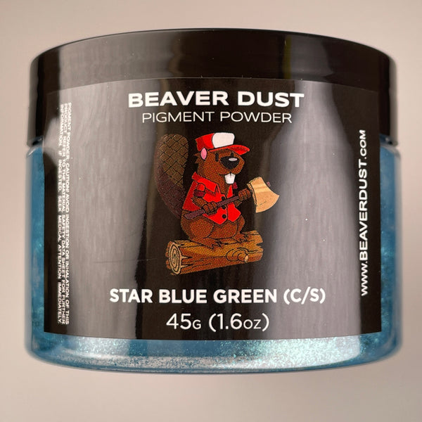 Star Blue Green (C/S) Mica Powder - beaverdust.com