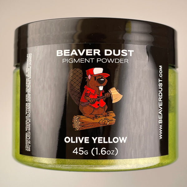 Olive Yellow Mica Powder - beaverdust.com