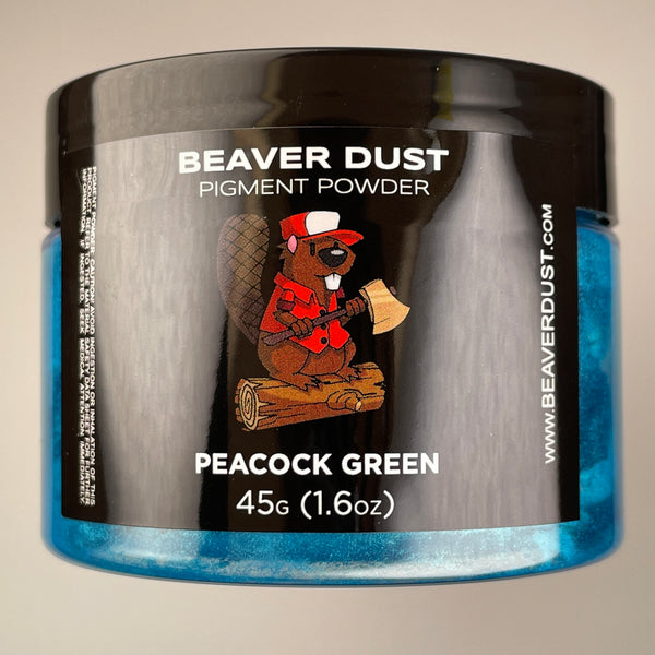 Peacock Green Mica Powder - beaverdust.com